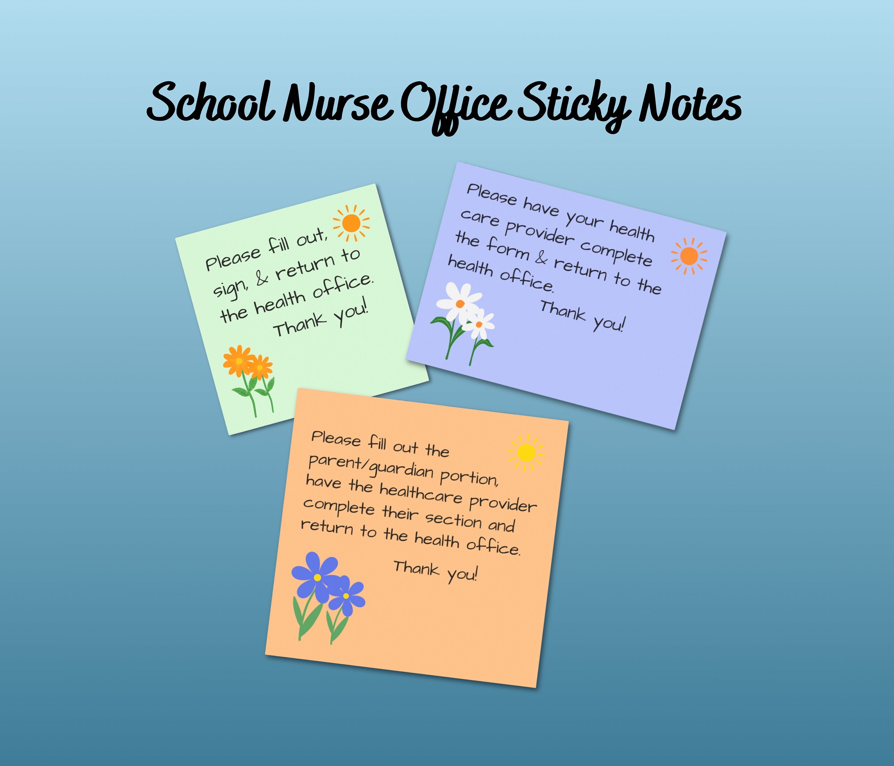 School Nurse Sticky Notes, School Nurse Post-it®, Stylish School Nurse ...