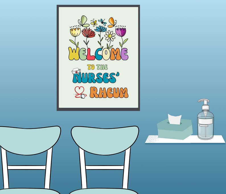 Rheumatology Office Welcome Poster: Nurses' Rheum | Printable Clinic ...