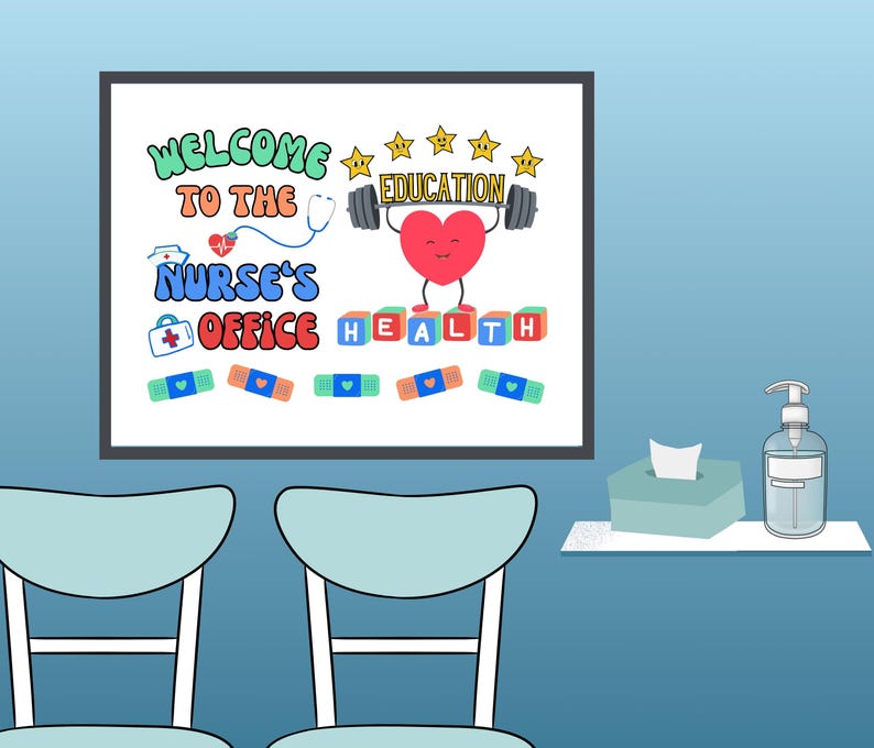 School Nurse Welcome Poster, Students Health Education Sign, School ...