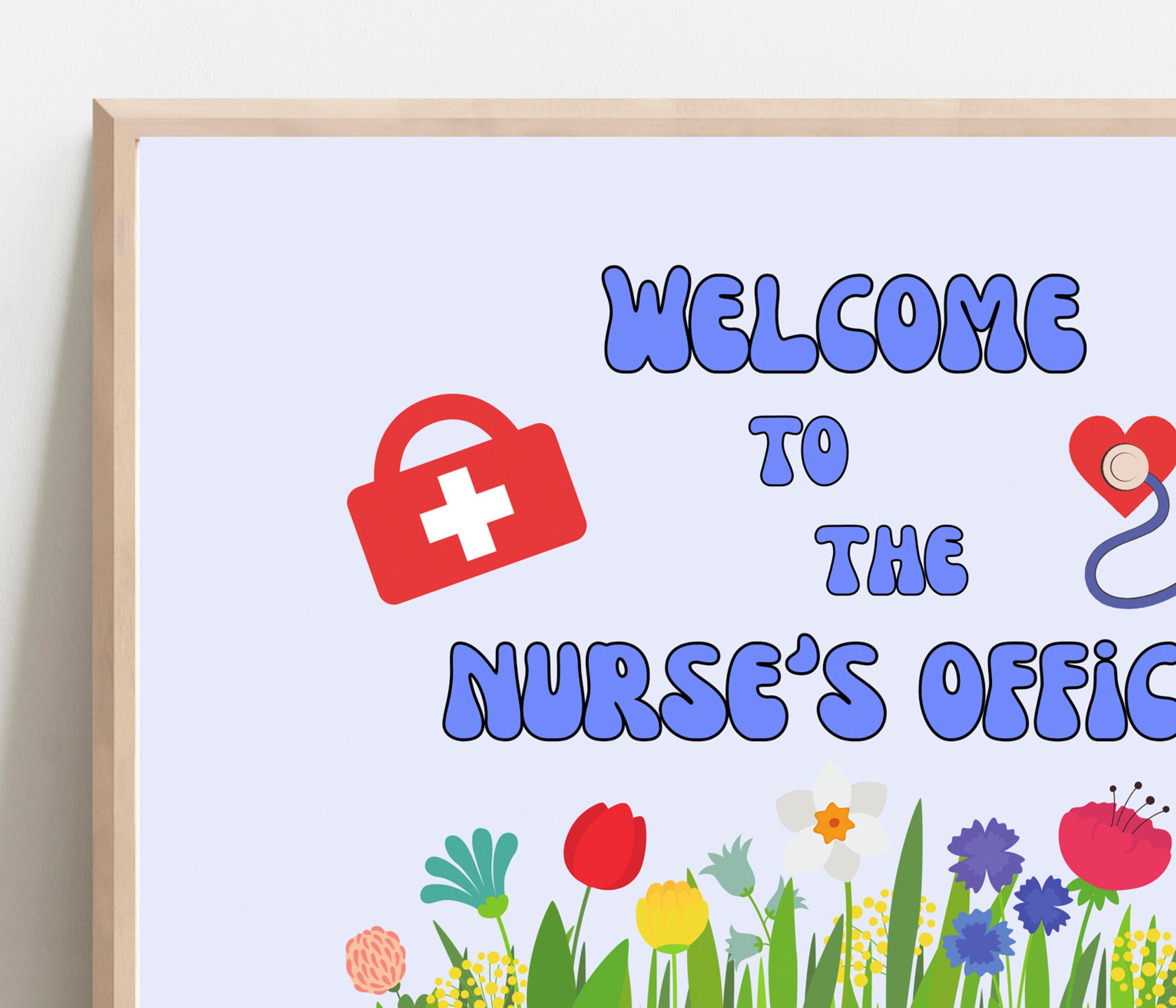 Nurse Office Welcome Poster, Printable Nurse Office Welcome Door Sign ...