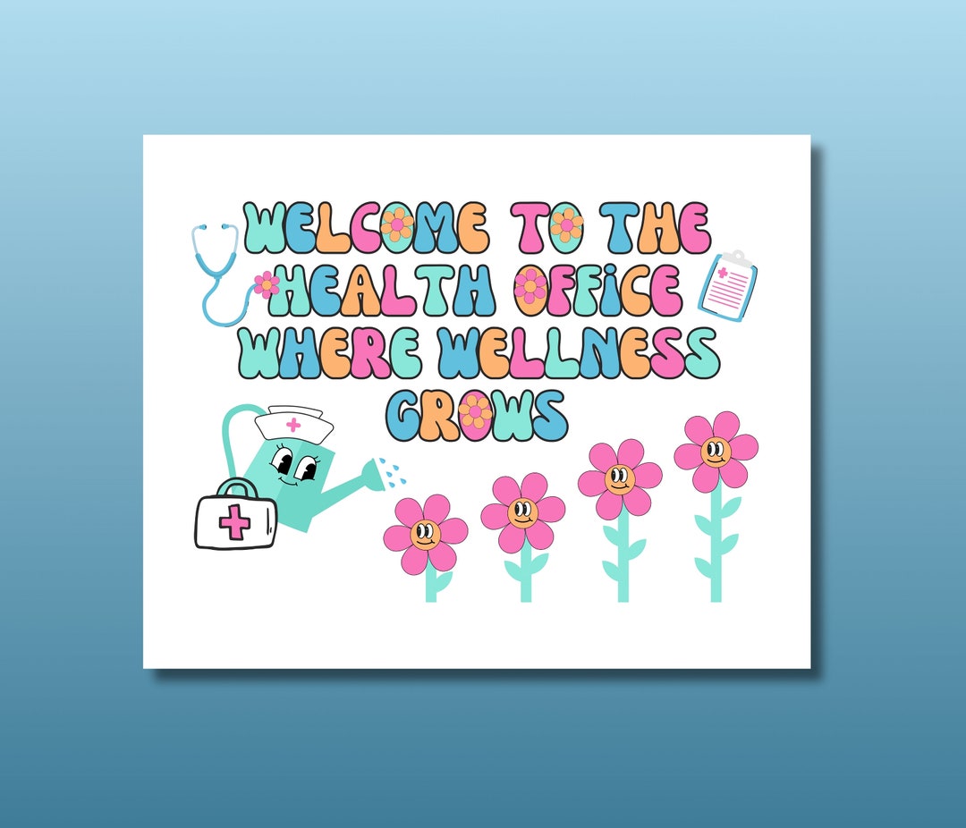 Welcome to the Health Office Pastel Poster, School Nurse Decor, Medical ...