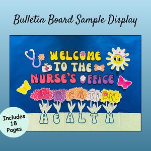 Floral Nurse Office Bulletin Board Kit: Printable Welcome Decor (PDF ...