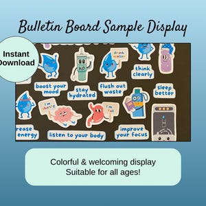 Hydration Equation Bulletin Board Kit, Retro Health Decor (PDF ...
