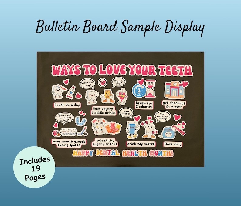 Love Your Teeth Bulletin Board: Dental Health Month | School Nurse ...