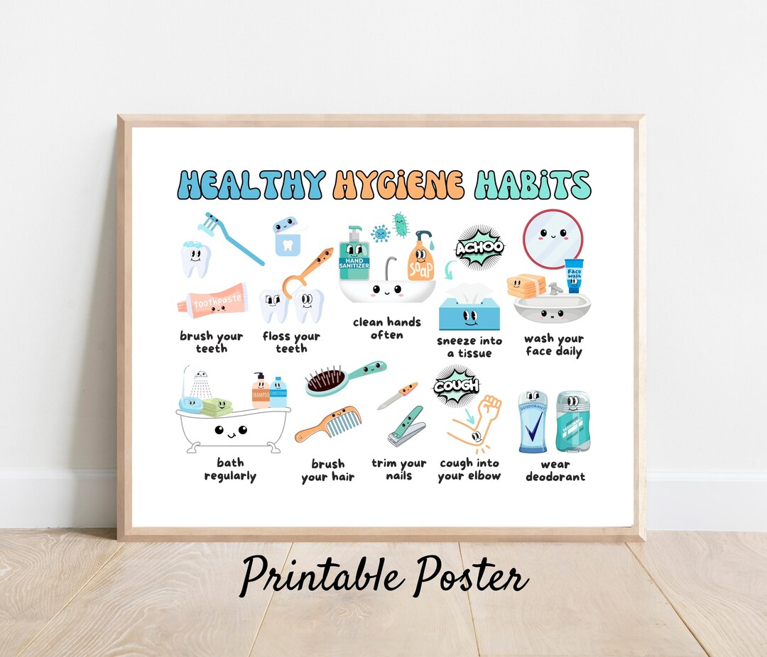 Hygiene Poster Printable, School Nurse Decor, Nurse Office Poster ...