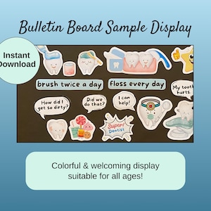 Dental Hygiene Bulletin Board Kit: Healthy Habits Oral Hygiene Decor ...
