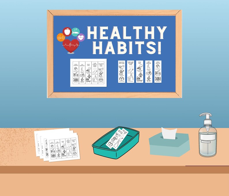 School Nurse Coloring Bookmarks: Health Promotion Printables (digital ...