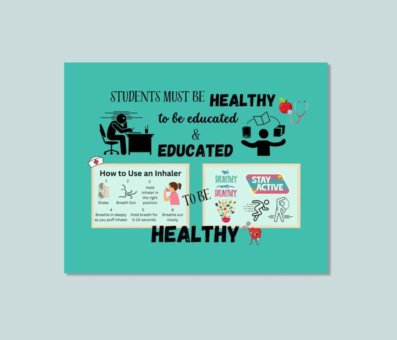 School Health Office Decor, School Nurse Poster, Students Must Be ...