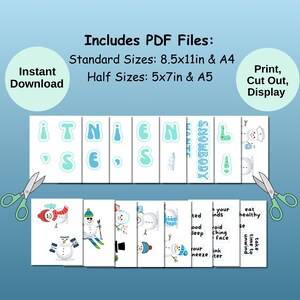 Winter Flu Bulletin Board Kit: School Nurse Office Decor (PDF Printable ...