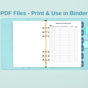 School Nurse Office Visit Log Template Bundle (PDF & Word) - Etsy