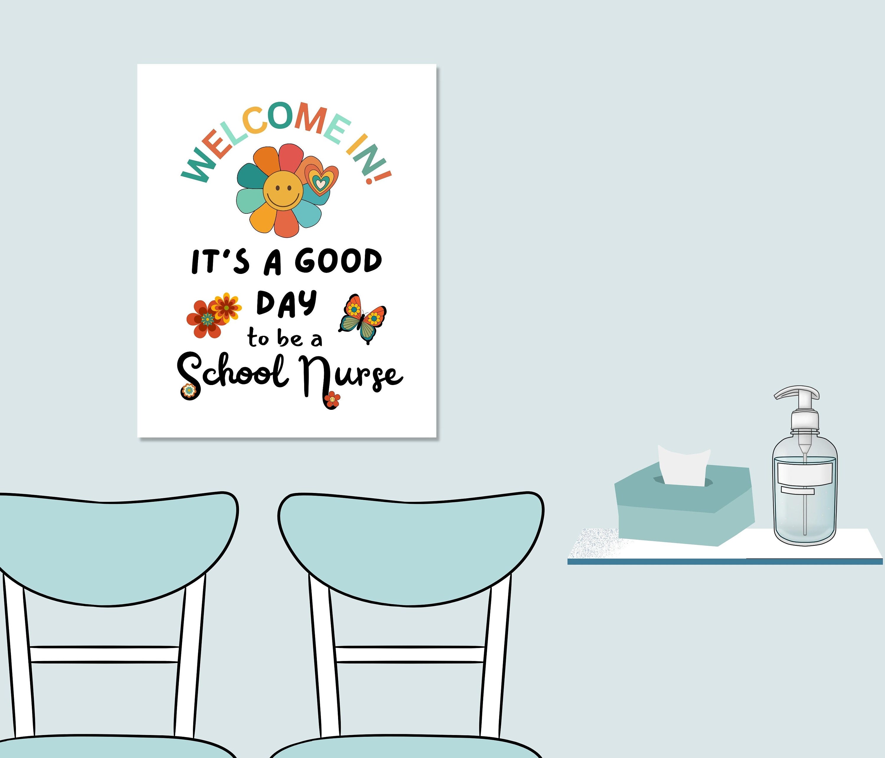 School Nurse Welcome Poster, Health Office Door Sign, Back to School ...
