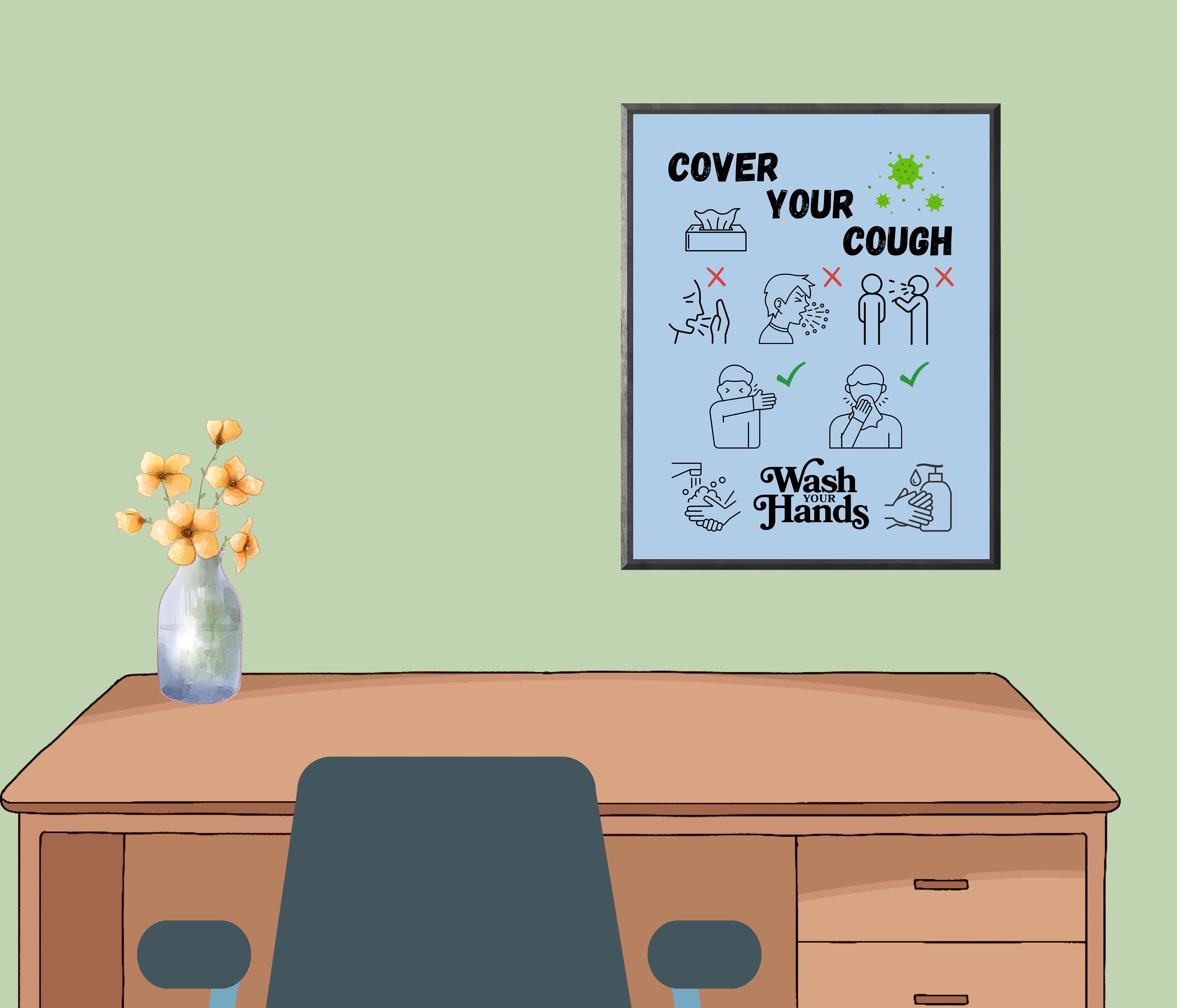 Health Office Printable Poster, Health Clinic Decor, Health Office Art ...