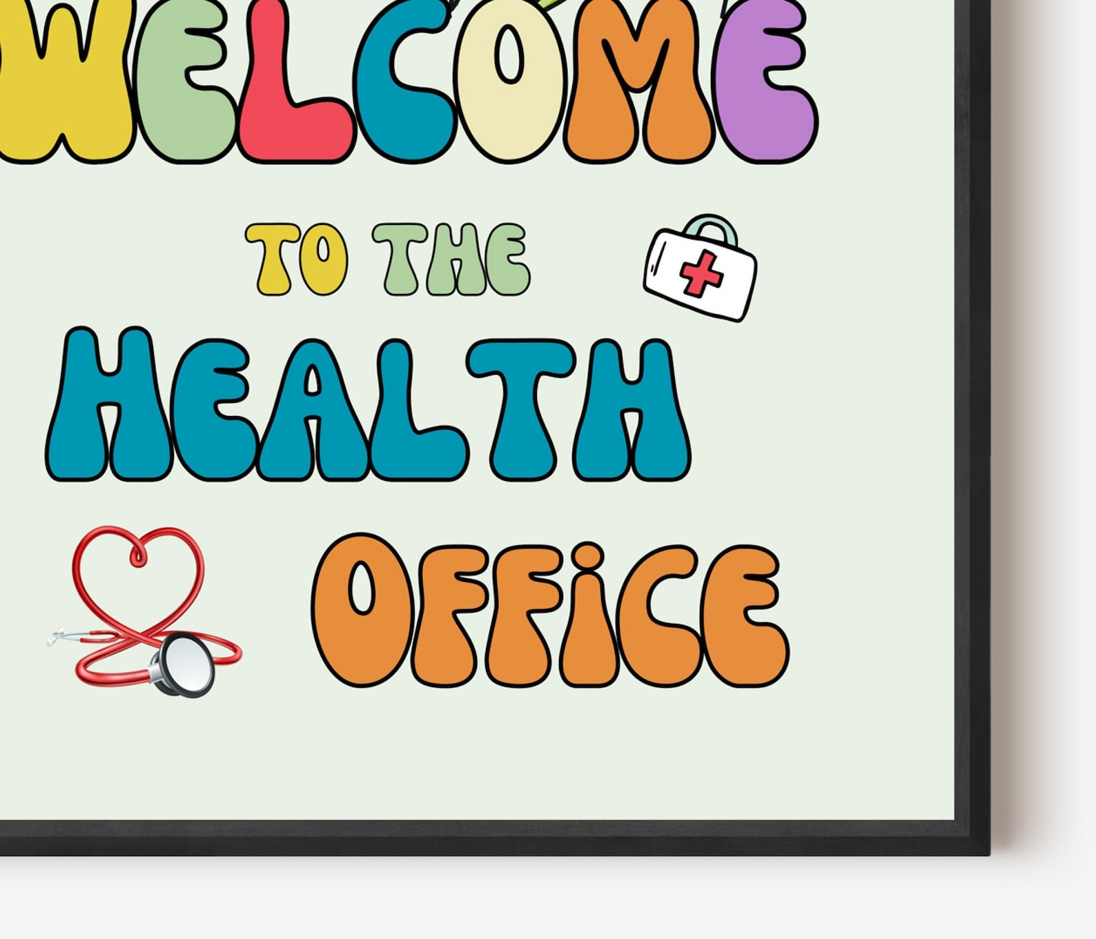 Health Office Printable Welcome Poster, Health Clinic Decor, Health ...