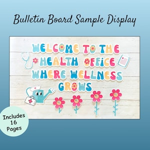 Pastel Health Office Bulletin Board Kit, School Nurse Bulletin Board ...