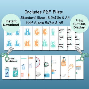 Hygiene Bulletin Board Kit, School Nurse Decor, Healthy Habits Door ...