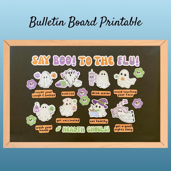 Say Boo to the Flu Bulletin Board - Etsy
