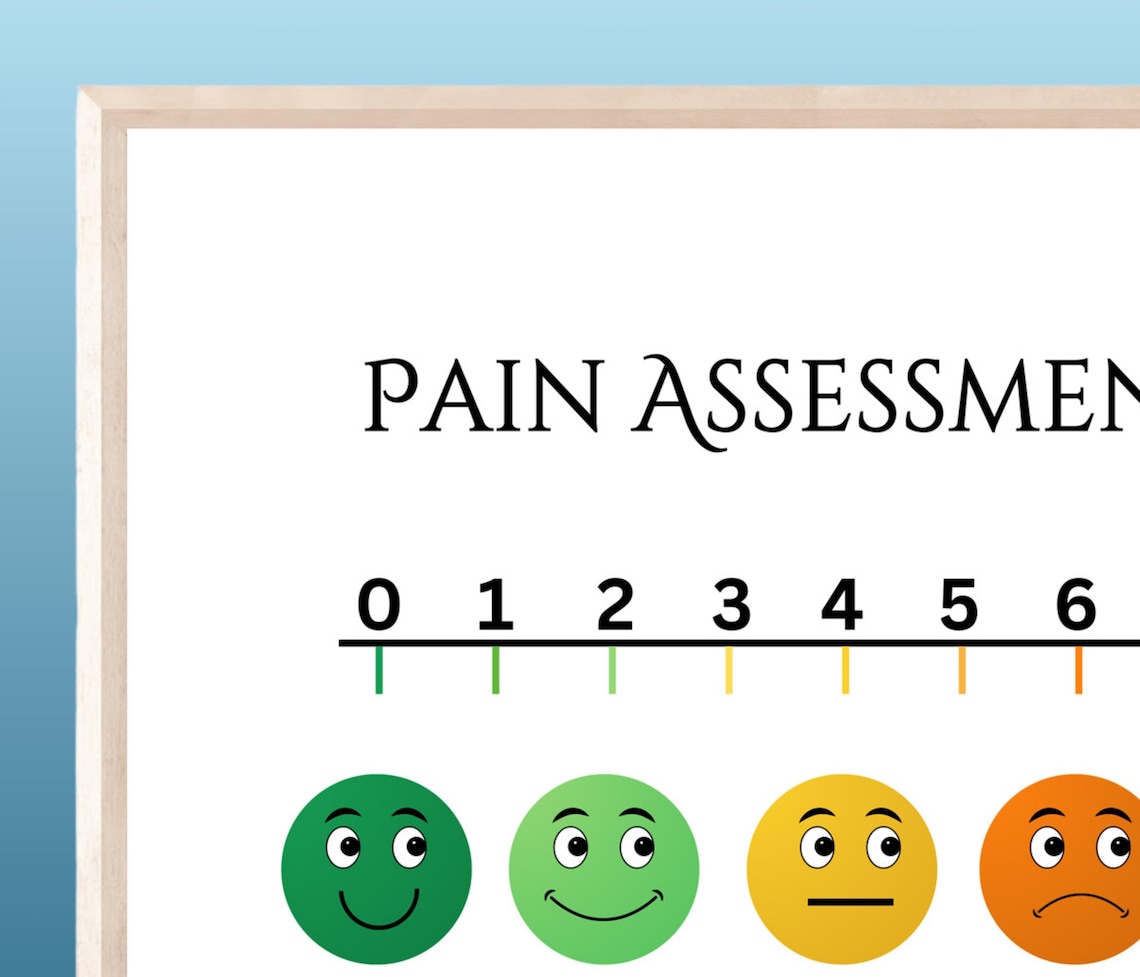 Digital Pain Scale, Printable Pain Assessment Scale, School Nurse Pain ...
