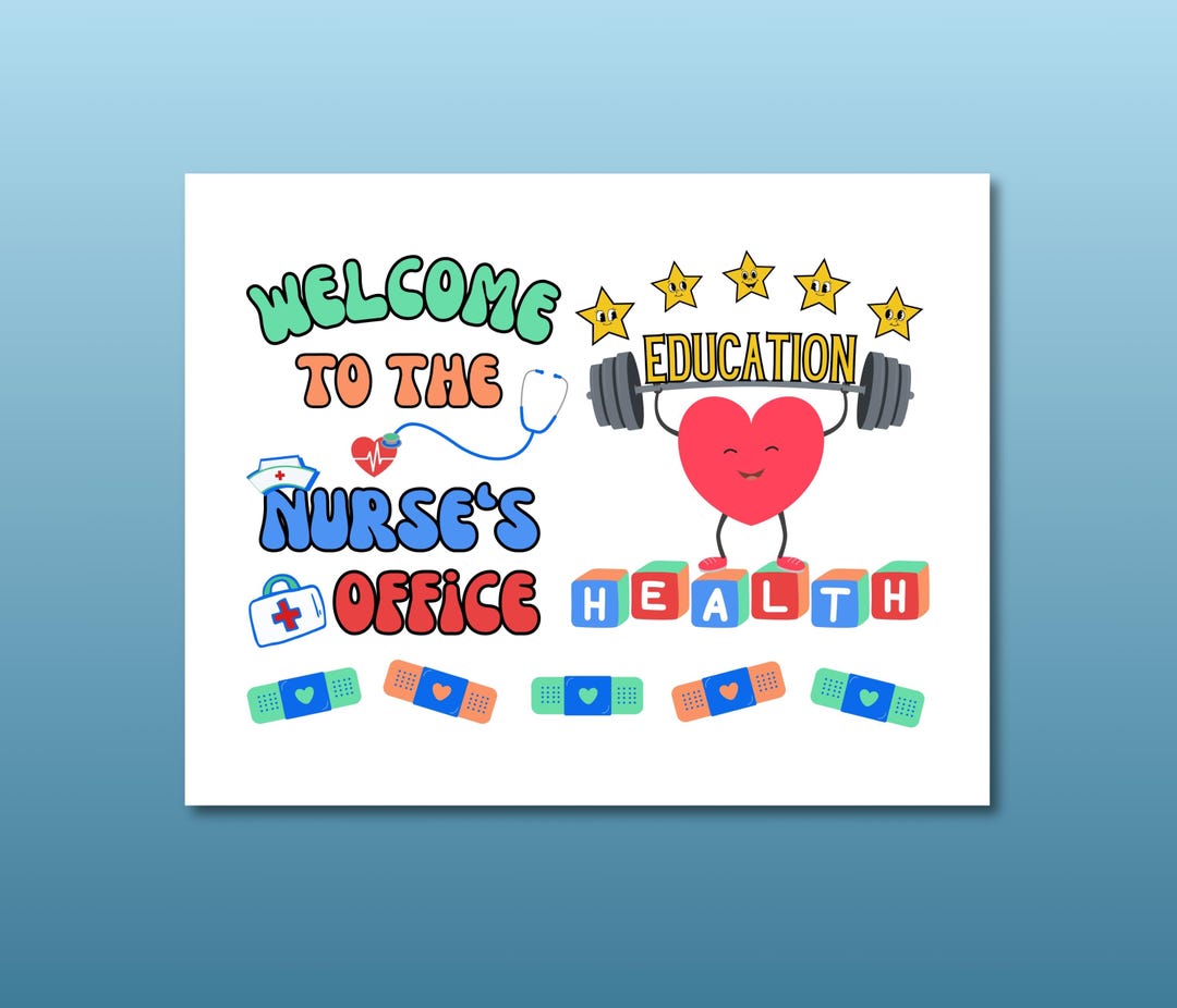 School Nurse Welcome Poster, Students Health Education Sign, School ...