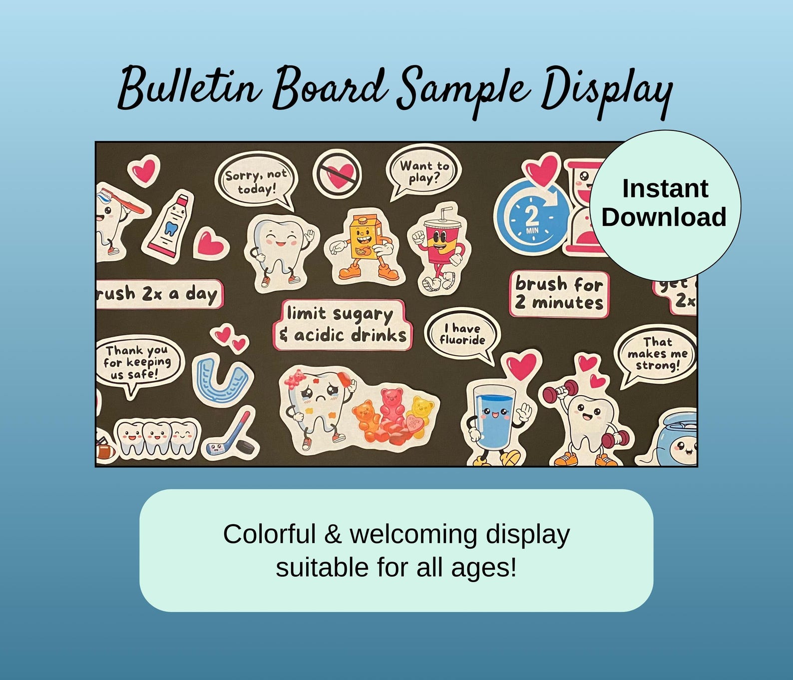Love Your Teeth Bulletin Board: Dental Health Month | School Nurse ...