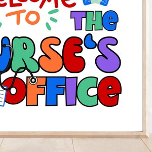 Nurse Office Welcome Poster: Colorful Health Clinic Decor (digital ...