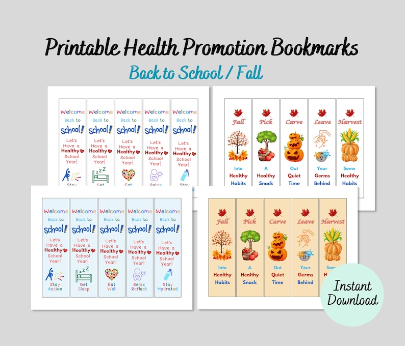 School Nurse Printable Bookmark Back to School Health - Etsy