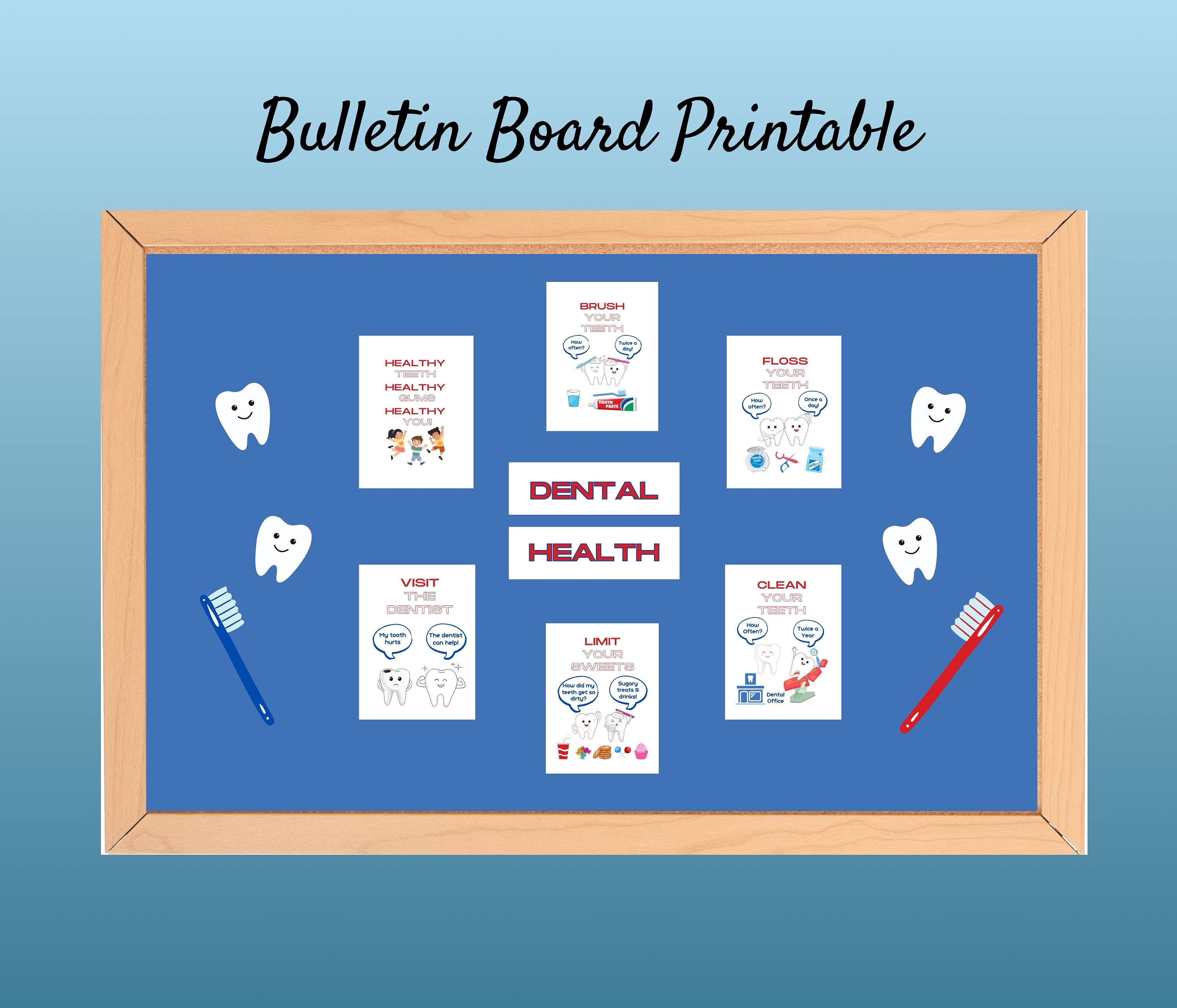 Bulletin Board Kit School Nurse, Bulletin Board Set, Dental Awareness ...