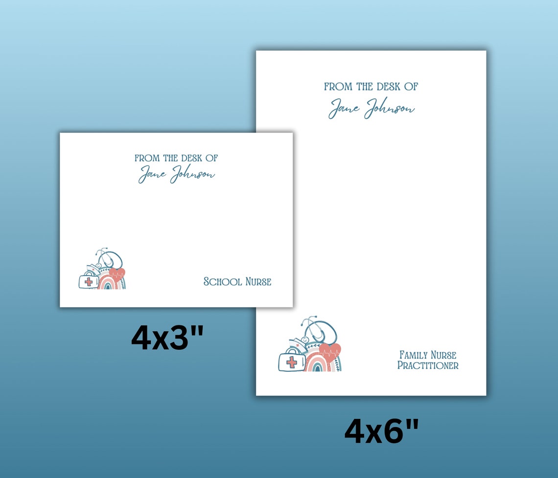 Personalized Nurse Sticky Notes, Custom School Nurse Note Pad, Advanced ...