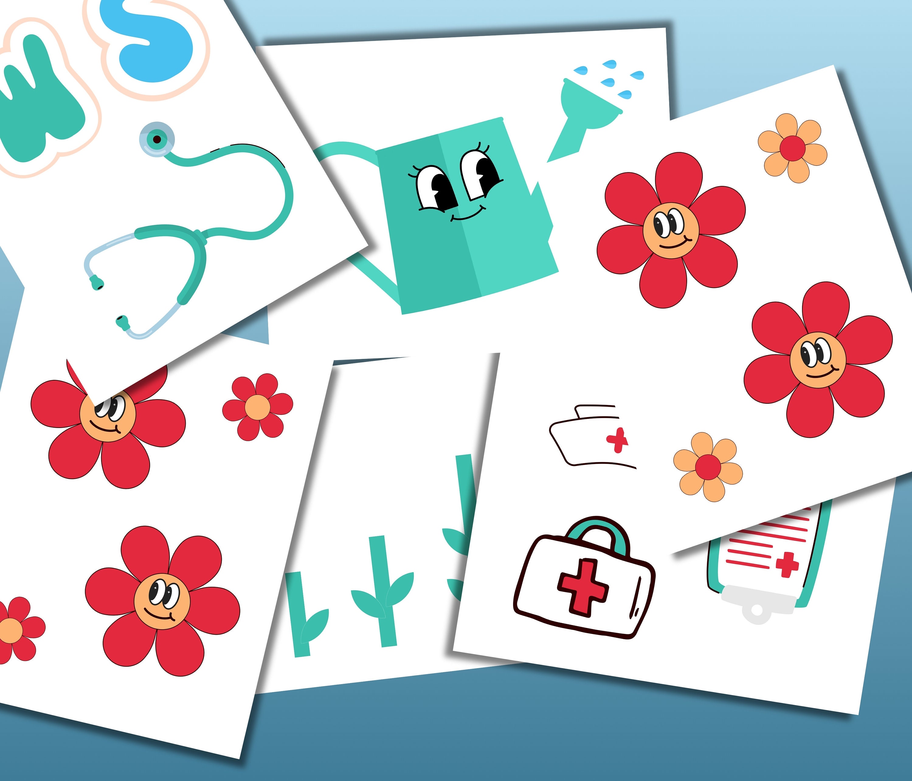 Health Office Bulletin Board Kit, School Nurse Bulletin Board Set ...