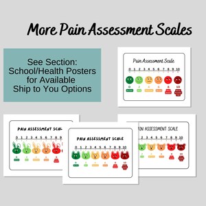 Cute Bunny Pain Scale Poster, Pain Assessment Scale, School Nurse Pain ...