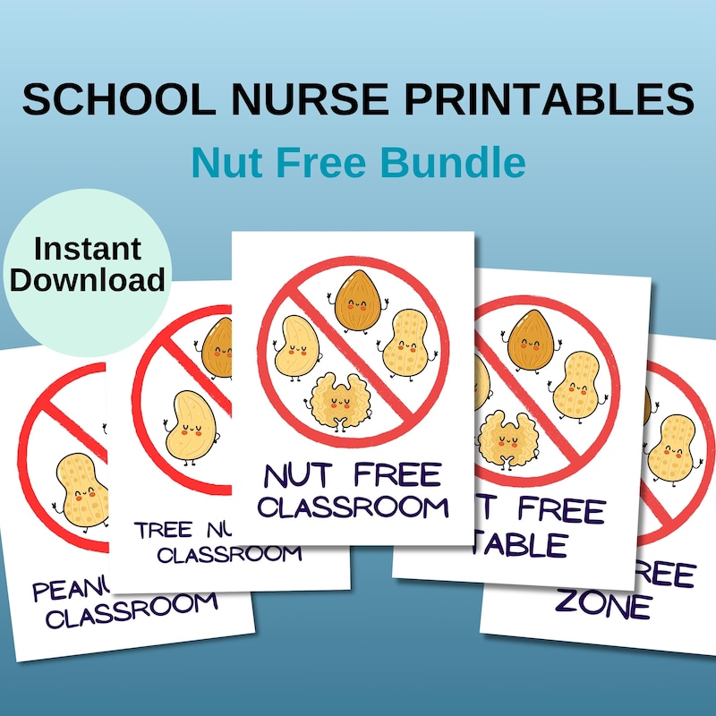Nut Free Poster - Etsy UK
