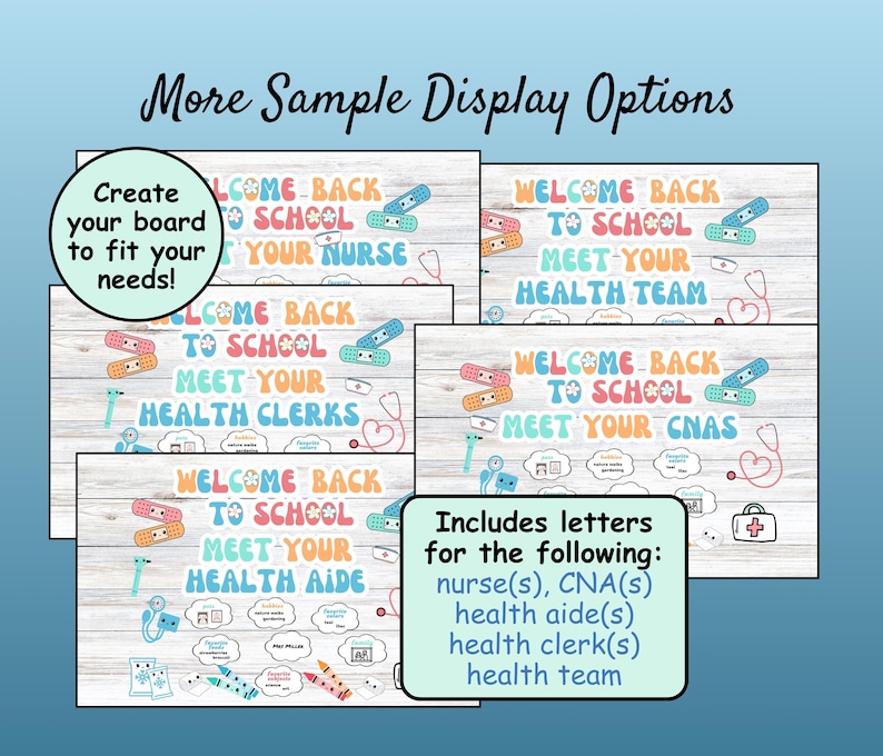 Meet the Nurse Bulletin Board Kit: Pastel School Decor (PDF Printable ...