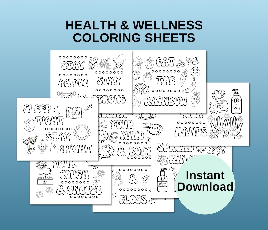 Health & Wellness Coloring Pages for Kids: School Nurse Printables ...