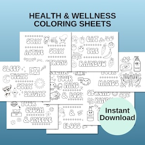 Health & Wellness Coloring Pages for Kids: School Nurse Printables ...