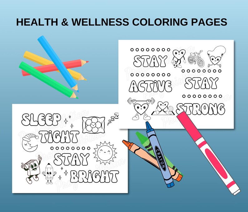 Health & Wellness Coloring Pages for Kids: School Nurse Printables ...