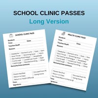 School Nurse Clinic Passes - Etsy