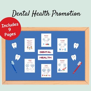 School Nurse Bulletin Board Kit, February Dental Awareness Printables ...