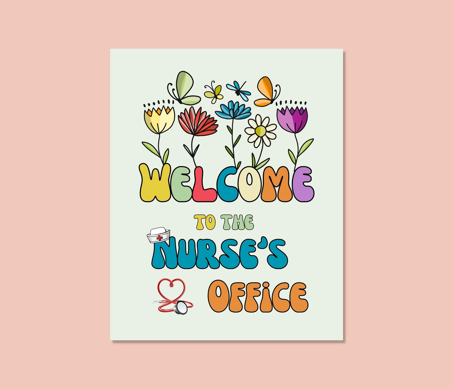 Nurse's Office Printable Welcome Poster, School Nurse Sign, Health ...