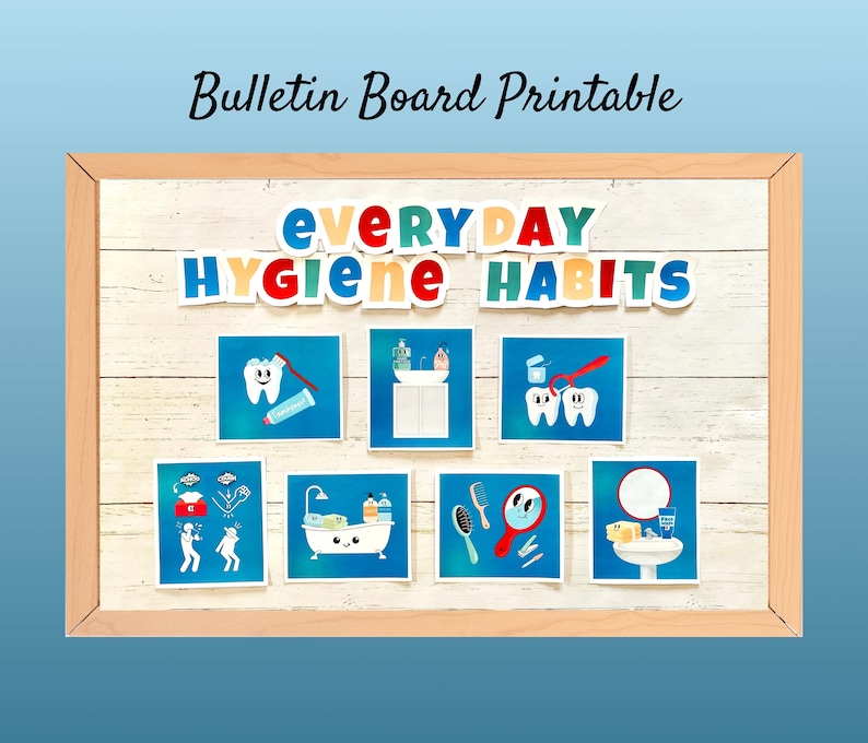 Personal Hygiene Bulletin Board, Healthy Habits Bulletin Board Kit ...