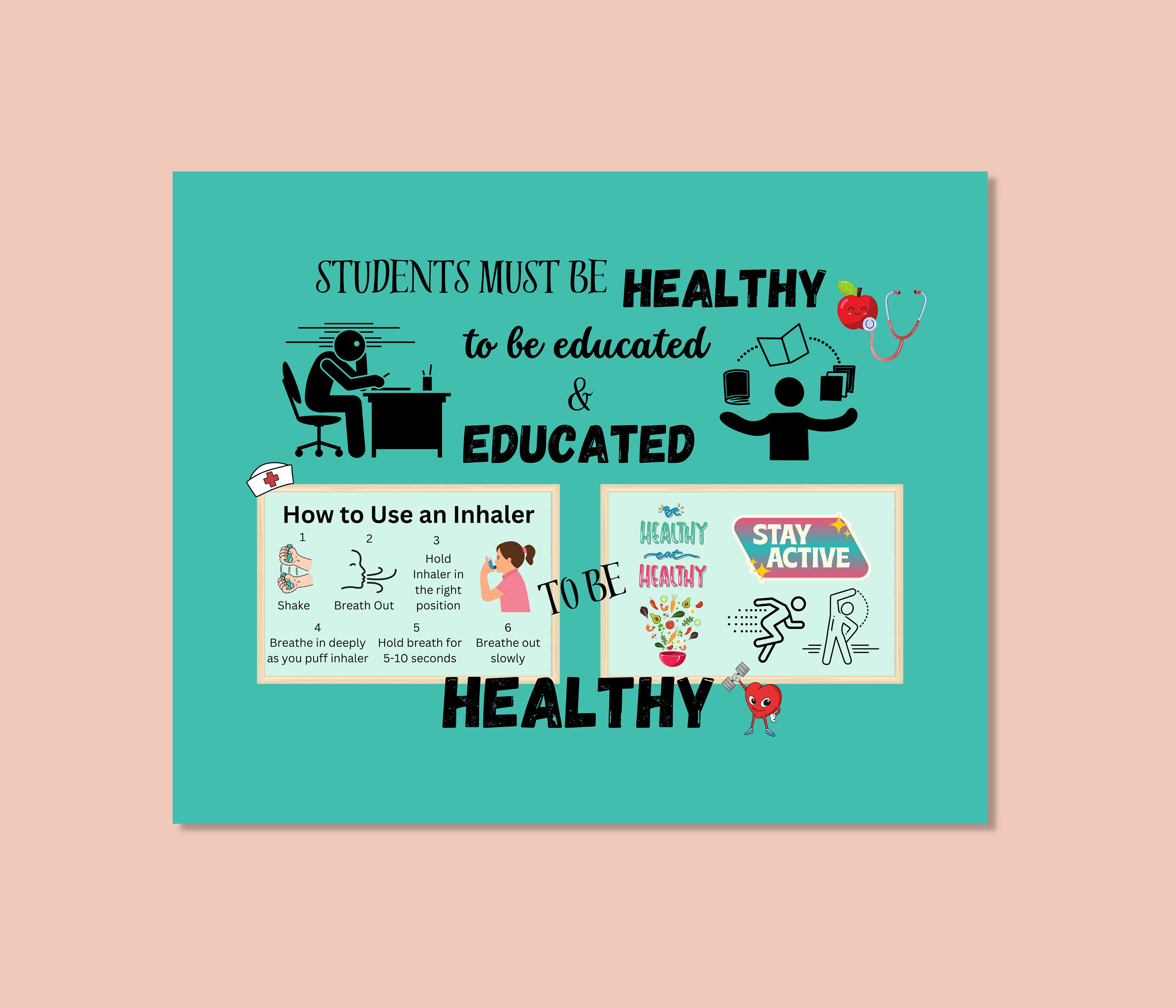 School Health Office Decor, School Nurse Poster, Students Must Be ...