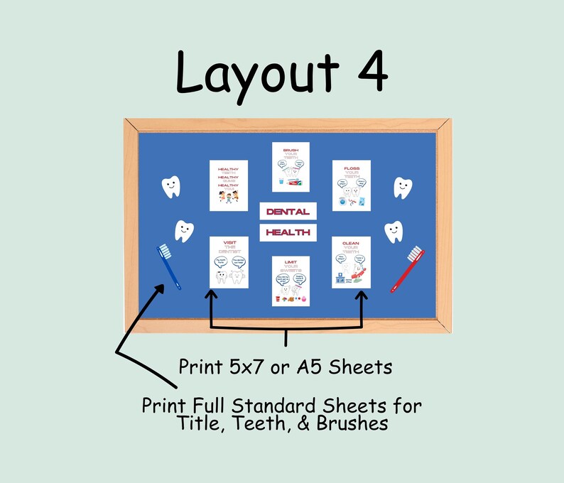 School Nurse Bulletin Board Kit, February Dental Awareness Printables ...