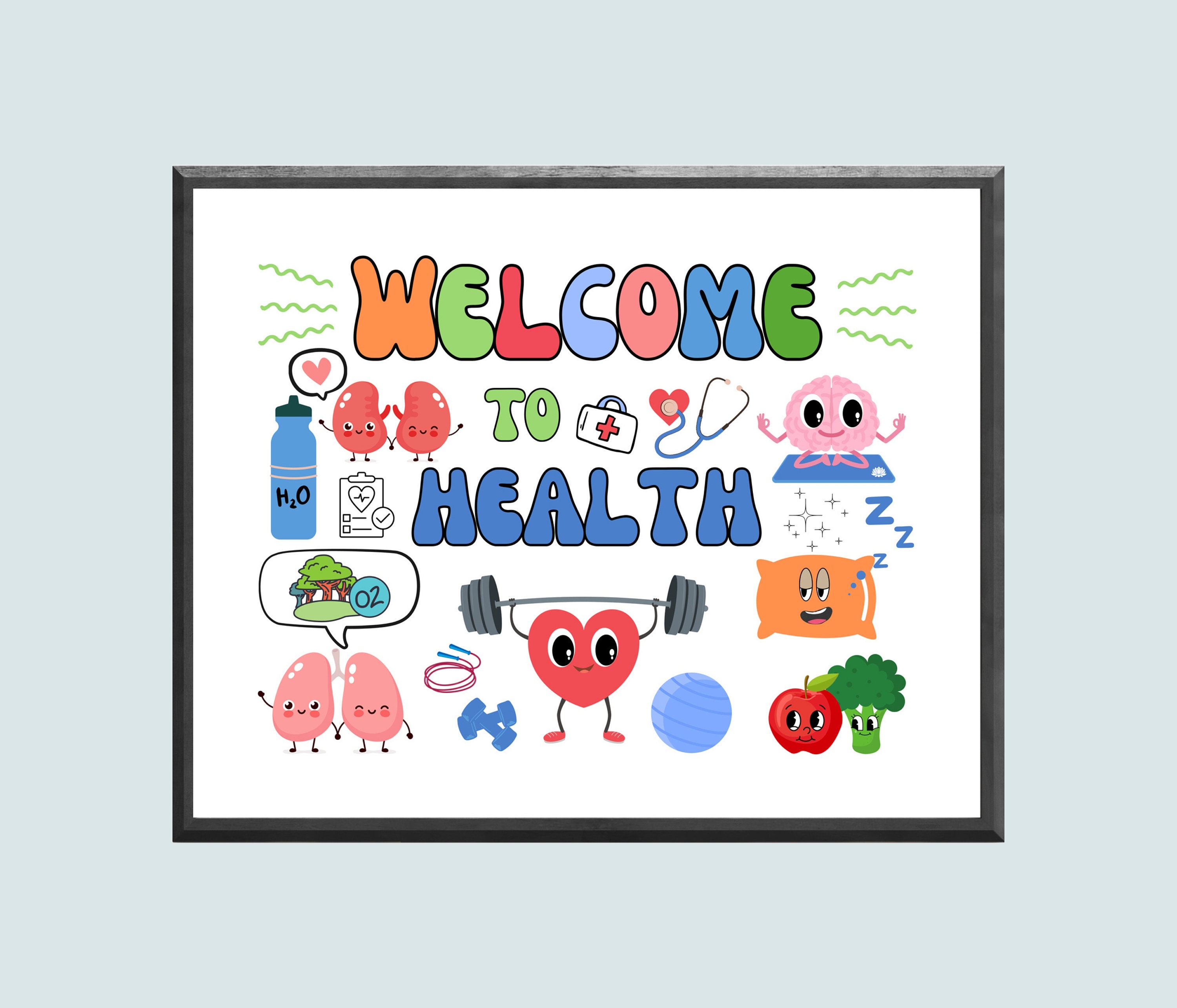 Welcome to Health Printable Poster, Health Office Welcome Sign, School ...
