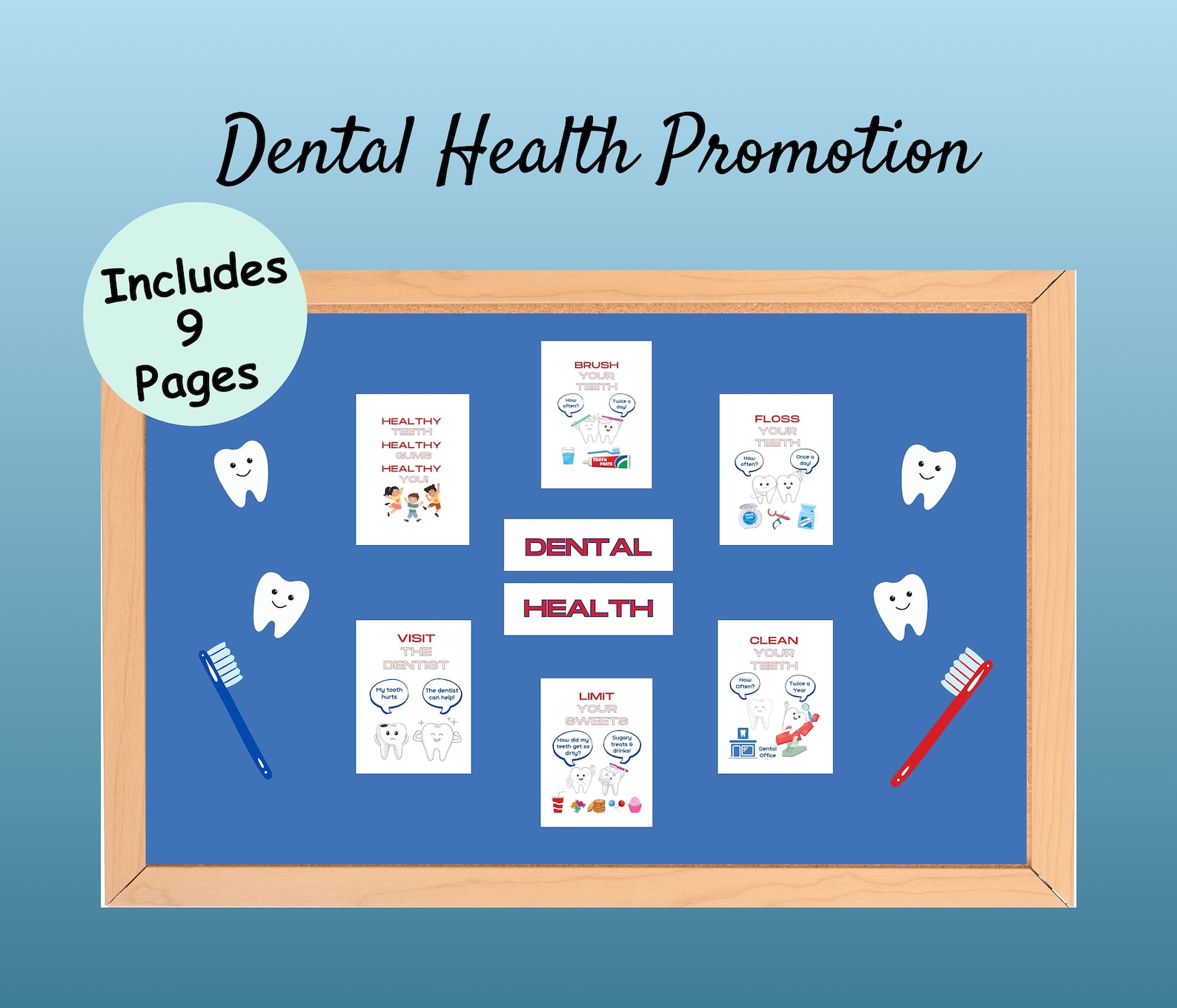 Bulletin Board Kit School Nurse, Bulletin Board Set, Dental Awareness ...