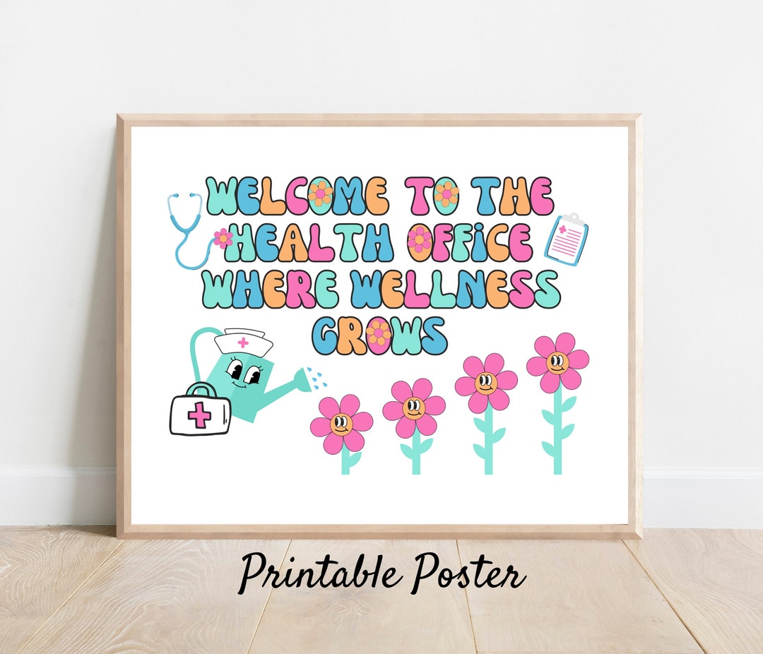 Welcome to the Health Office Pastel Poster Printable, School Nurse ...