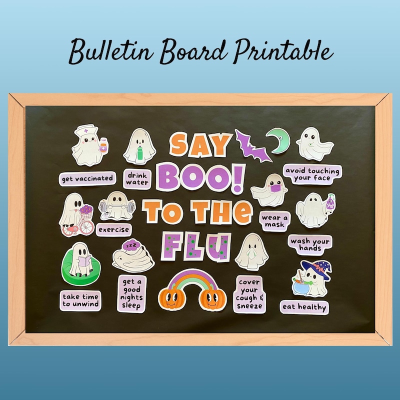 Say Boo to the Flu Bulletin Board - Etsy