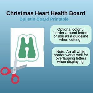 Christmas Heart Health Bulletin Board Kit, Wellness Clinic Set ...