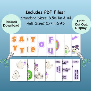 Fall Flu Season Bulletin Board Kit: Retro Ghost Decor (PDF Printable ...
