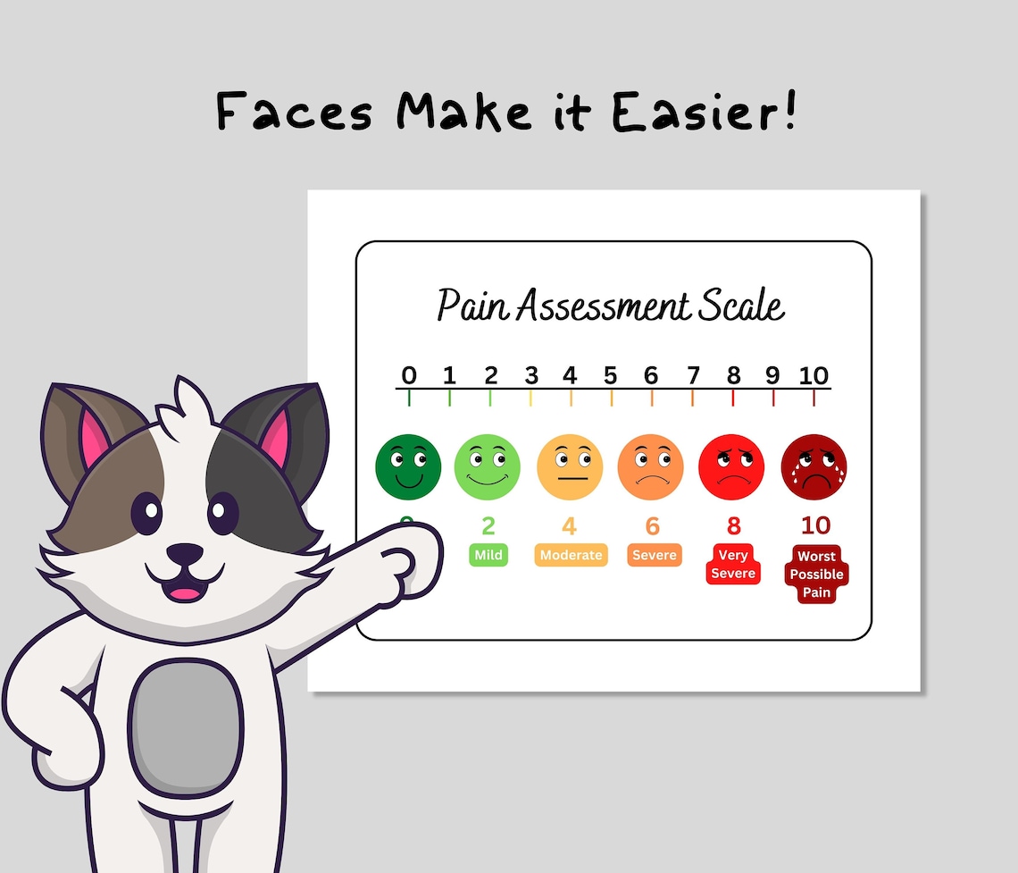 Colorful Pain Scale Poster, Pain Assessment Scale, School Nurse Pain ...