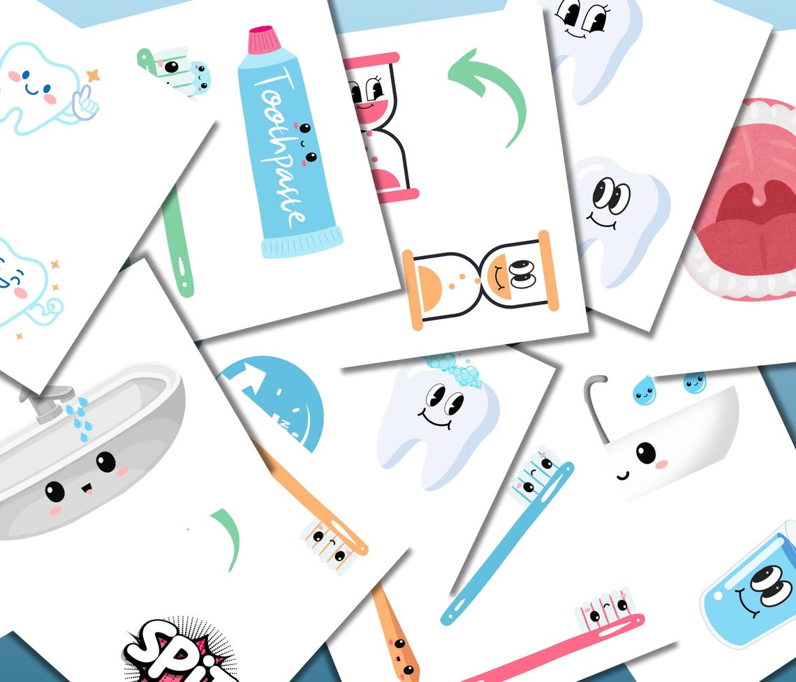 Tooth Brushing Basics Bulletin Board Kit: School Nurse Decor - Dental ...