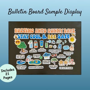 Summer Safety Bulletin Board Kit: Retro-style Health Education (PDF ...
