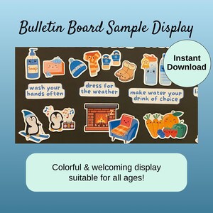 Winter Wellness Bulletin Board Kit: School Nurse Office Decor (PDF ...